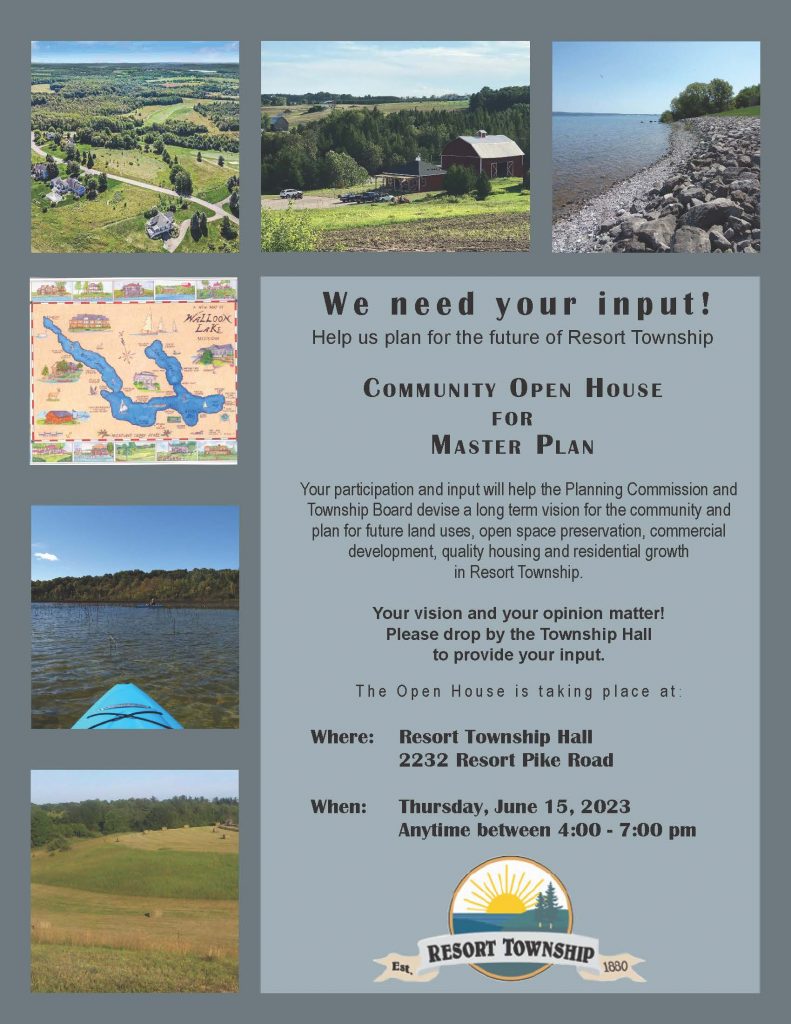 Community Open House for Master Plan | Resort Township